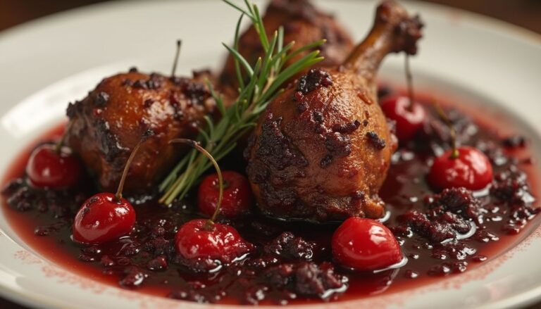 Duck Confit with Cherry Port Wine Sauce the best Recipe 2025
